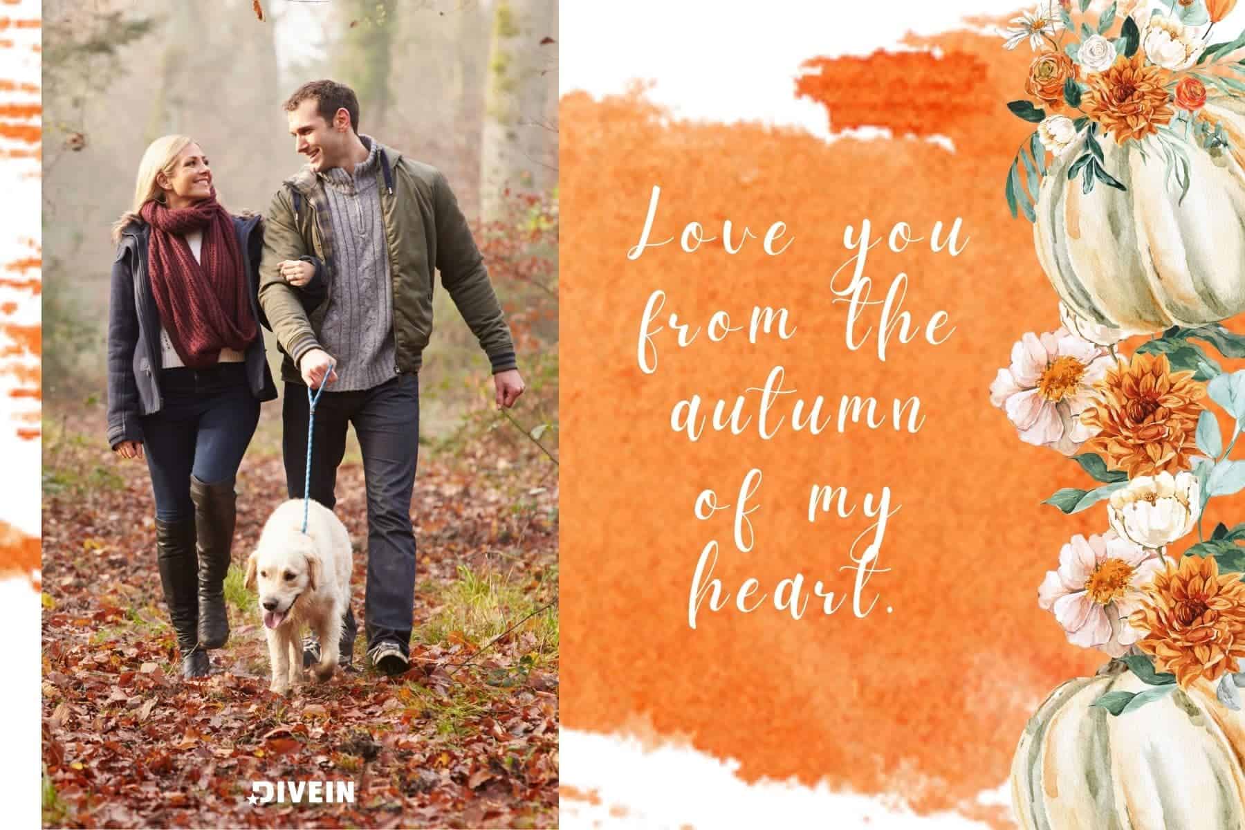 cute fall captions couples